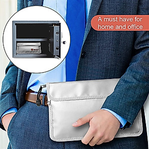 GIUIN File Organizer Fireproof Document Bag Waterproof and Fireproof Money Bag with Zipper Fireproof Safe Storage Pouch File Folders