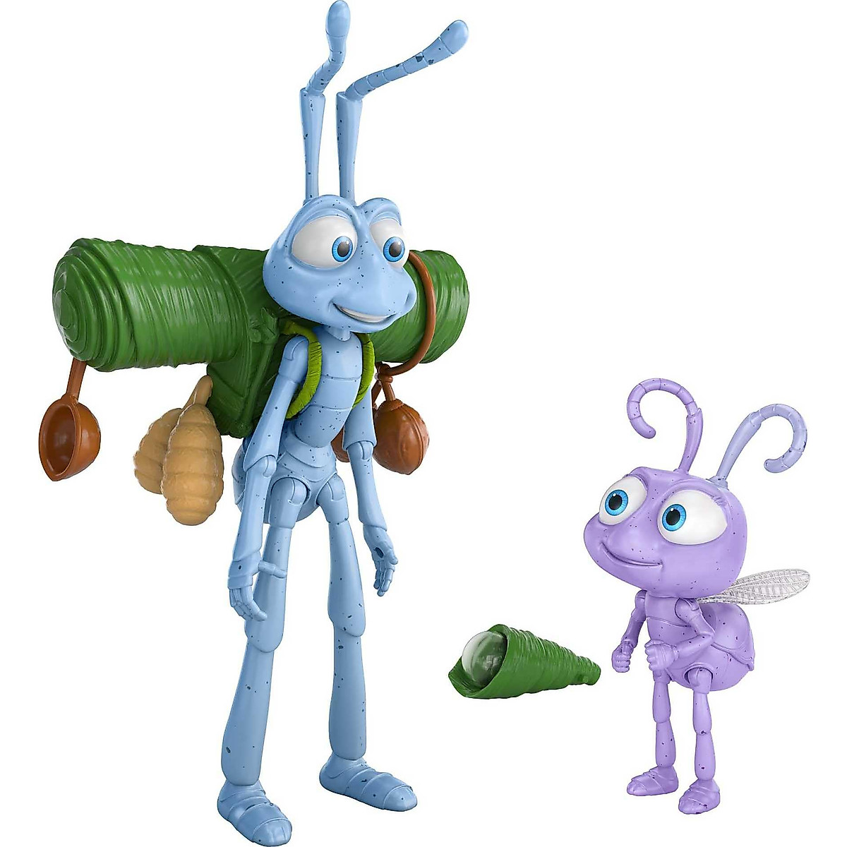 Mattel Disney and Pixar Featured Favorites Flik & Dot A Bug's Life Collectable Figures with Accessories, Highly Posable with Authentic Look, Collectors Gift Ages 6 Years & Up