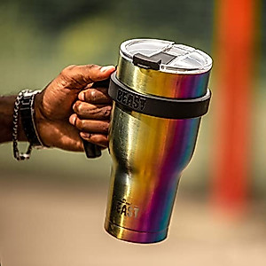 Greens Steel Handle for 40 oz BEAST Tumbler Only | BEAST Tumbler Handle Anti Slip Travel Mug Grip | Beast Cup Holder | BEAST Tumbler Accessories | Lightweight Tumbler Holder | Cup Handle