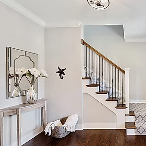 Needzo Cast Iron Starfish Wall Hook for Hanging Coats, Keys, and Robes, Towel Holder for Bathroom Wall, Nautical Decor Beach Decorations for Home, 5 Inches