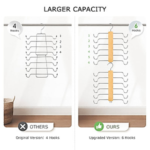 Tank Top Hangers, HOMEBROS 360° Swivel Wooden Bra Organizer Space Saving Detachable Lingerie Hangers Closet Organizer for Tank Tops Bras Camisoles Scarves Ties Belts - 4 Packs