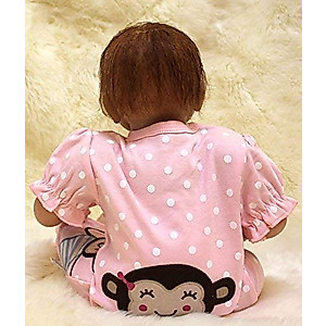 OCSDOLL Reborn Baby Dolls 22" Cute Realistic Soft Silicone Sleeping Baby Dolls Real Newborn Baby Doll Girl with Closed Eyes
