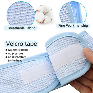 NODG 3 Pieces Spa Facial Headband Make Up Wrap Head, Sport Wrap Girls Headband Polyester Adjustable Towel, Makeup Headband for Shower Bath,Terry Cloth Headband Adjustable Towel for Face Washing,Shower