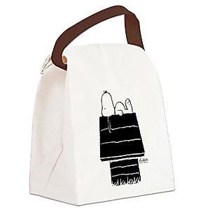 CafePress Peanuts Snoopy Canvas Lunch Bag with Strap Handle