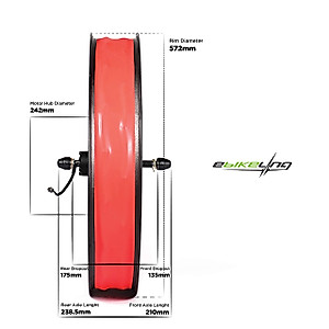 EBIKELING Waterproof Ebike Conversion Kit for Electric Bike 26" Fat Front or Rear Wheel Electric Bicycle Hub Motor Kit 1500W 1200W 750W 500W Electric Bike Conversion Kit