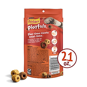 Purina Friskies Playfuls With Chicken and Liver Flavor Cat Treats - (Pack of 10) 2.1 oz. Pouches