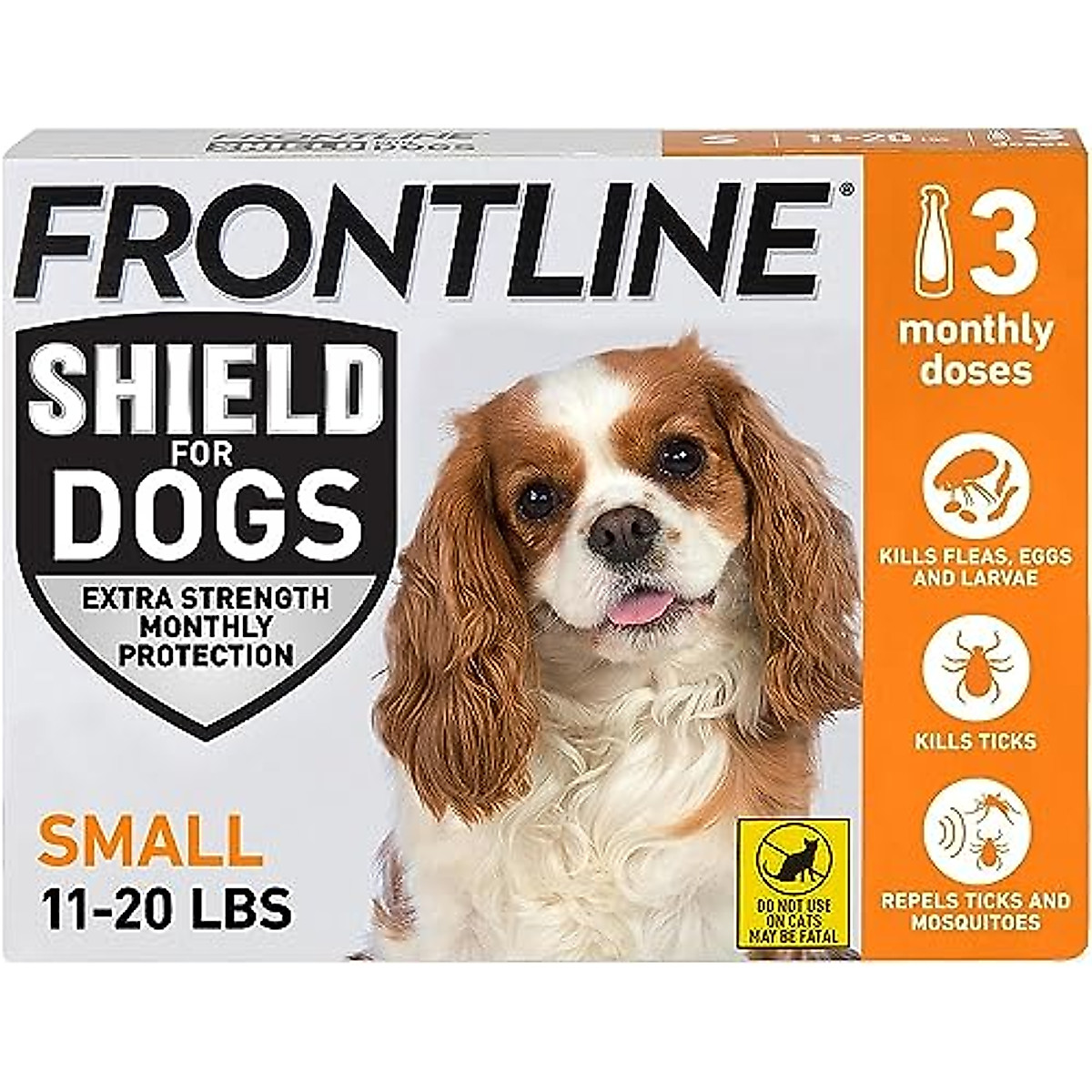 FRONTLINE Shield Flea & Tick Treatment for Small Dogs 11-20 lbs., Count of 3
