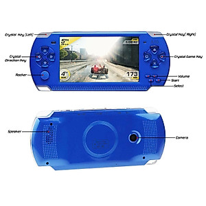 IZENGATE Blue Color X6 8GB 128-bit 10000+ Games 4.3inch Retro Handheld Video Game Console Support Music Video with Camera, Toy, Toys, Game, Game Player