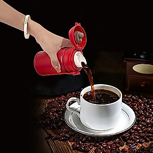 DILLER Vacuum Insulated Water Bottle,Stainless Steel Thermal Coffee Travel Mug BPA-Free Thermos Flask,Keeps Cold 24H, Hot 12H,17 oz (Red)