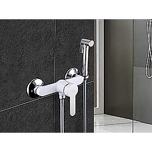 MINJING Kitchen Taps Bidets Brass Bathroom Shower Tap Bidet Toilet Sprayer Bidet Washer Mixer Muslim Shower Hygienic Shower Toilet Faucet