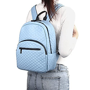 FIREDOG Travel Backpack Purse, Blue Mini Backpack Fashion Casual Small Backpack for Women with Lock