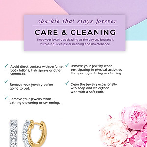 Lab Grown Diamond Huggie Hoop Earrings for Women | 1/2-1 CT TW Real 14K Gold Huggie Earrings | Certified GH VS SI Diamonds | Stunning Diamond Jewelry for Women (0.5 Carat, Yellow Gold)