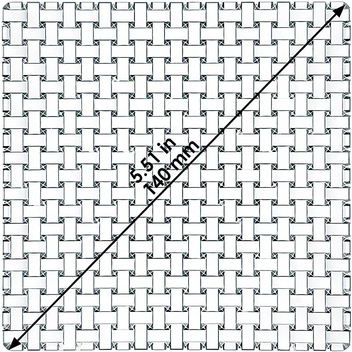 Nachtmann Bossa Nova CollectionGlass Platter, 5.5-Inch, Made of Clear Crystal, Serving Platter for Cake, Dessert, Woven Glass Design, Square, Set of 2