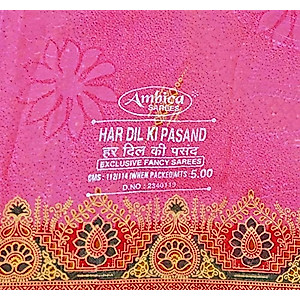 Peegli Vintage Pink Saree Floral Printed Dress Wrap Fabric Silk Blend DIY Craft Sari