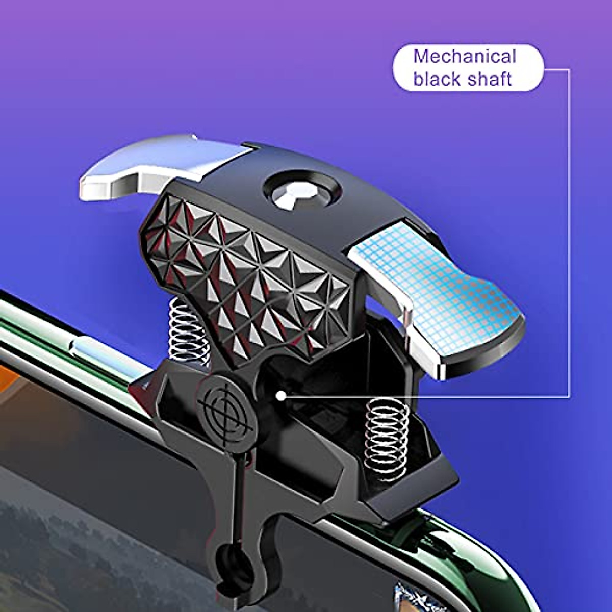 Mobile L1 R1 Gaming Controller for FPS Games, Phone Gaming Controller Trigger Joystick Buttons Full Screen Phones Compatible