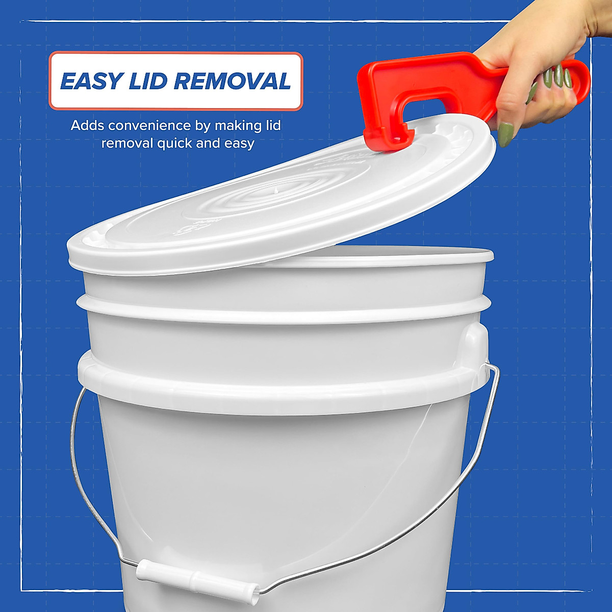 ePackagesupply Plastic Bucket Lid Opener for Paint Cans, 3.5 Gallon, 5 Gallon and 7 Gallon Buckets, Home and Industrial Use (1)