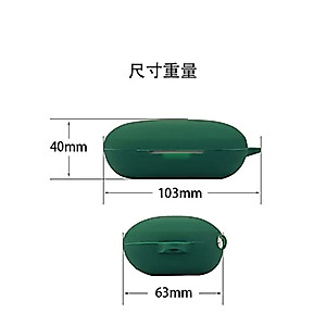 2 Pack DAYJOY Soft Silicone Protective Case Cover Compatible with Skullcandy Push Active Earbuds, Protective Skin Sleeve with Key Chain(Black+Blue)