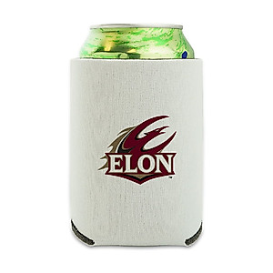 Elon University Secondary Logo Can Cooler - Drink Sleeve Hugger Collapsible Insulator - Beverage Insulated Holder