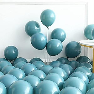 Nautical Anchor Party Balloon Arch Garland Kit,139PCS Navy Blue Dusty Blue Balloons for Baby Shower Ahoy It's A Boy Sailor Navigation Under The Sea Ocean Birthday Party Decoration Supplies