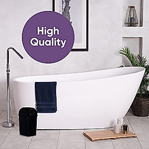 Superio 1.25 Gal Mini Plastic Trash Can with Swing Top Lid Small Waste Bin for Countertop, Desk, Vanity, Bathroom 5 Quart (Black-1 Pack)