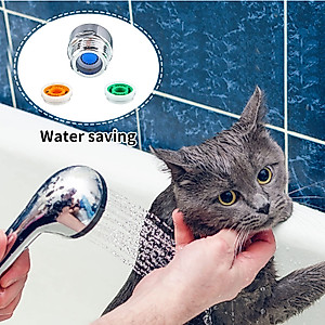 Hotop 8 pieces of Shower Flow Reducer Limiter Set, Water Restrictor, 1/2 inch Thread size 4, 6 and 9 L/min for bathroom saving, Suitable Fixed Head or Handheld