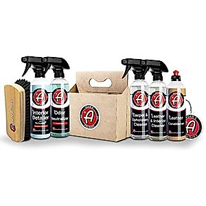 Adam's Elite Interior 6 Pack - Includes 6 Iconic Interior Car Cleaning Products for Total Interior Car Detailing | Accessories, Leather Car Seat Cleaner, Carpet Upholstery, Dash, Vinyl, Air Freshener