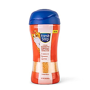 Fresh Step Cat Litter Crystals In summer Breeze Scent | Cat Litter Box Deodorizer | Combats Cat Odors and Neutralizes Smells to Keep Your Home Clean, 15 Ounces, Packaging may vary