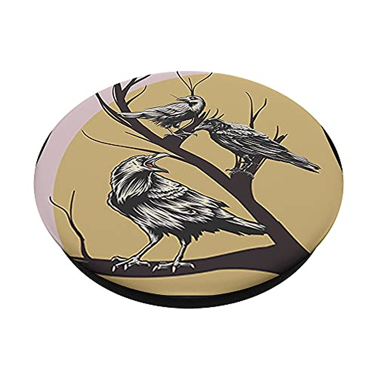 Raven Crow Aesthetic Bird Flock Retro PopSockets Swappable PopGrip