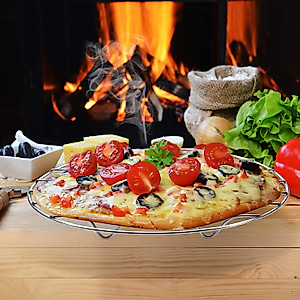 3 Pieces Air Fryer Rack Cooking Steaming Cooling Racks Kitchen Multi-Purpose 304 Stainless Steel Round Rack W Stand Holder Cookware for Air Fryer Pot Pressure Cooker Canning (7 Inch)