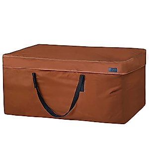 NettyPro Outdoor Patio Cushion Storage Bags Water-Resistant Extra Large 9 Ft Christmas Tree Cushion Bags for Storage, 65 x 20 x 28 Inch, Brown