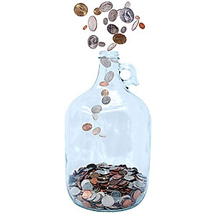 Skywin Swear Jar - Large Glass Money Jar and Adult Piggy Bank for Storing Coin & Change