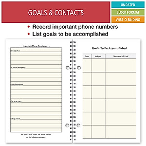 Student Planner Daily Format for Elementary School (S85-Red) 5.5 x 8.5