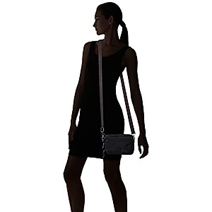 Kipling Women’s Abanu Crossbody Bag, Lightweight, Adjustable Nylon Waist Pack with Multi-Compartment Zip Pockets, Black Noir