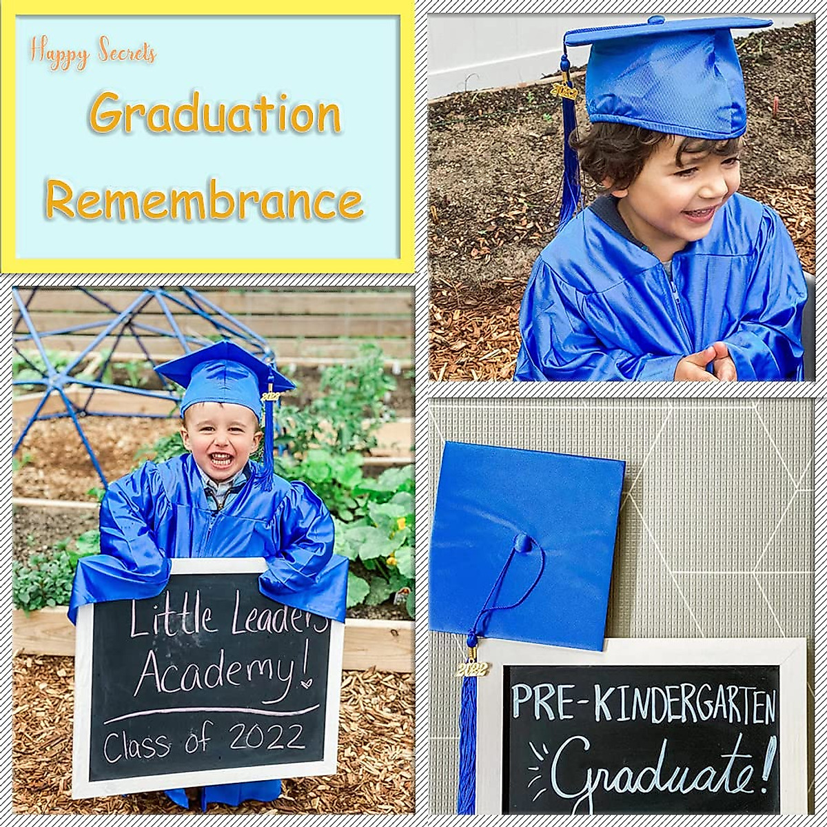 Happy Secret Preschool and Kindergarten Graduation Cap and Gown with Tassel 2024 2023 2025 Year Charm