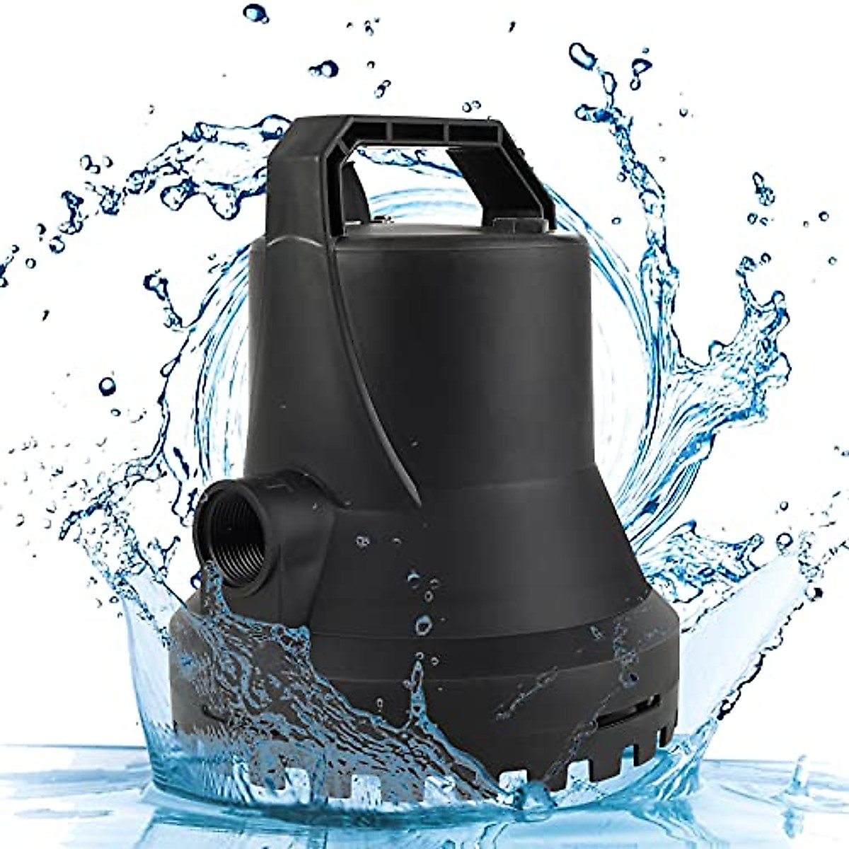 2200GPH 1/4 HP Automatic ON/Off Submersible Water Pump with Garden Hose Adapter, 14.8FT Lift Height, Swimming Pool Cover Pump for Waterfall, Fish Tank, Pond, Aquarium, Hydroponic Systems