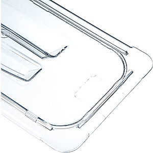 Carlisle FoodService Products 10270U07 StorPlus Third Size Polycarbonate Universal Handled Food Pan Lid, Clear