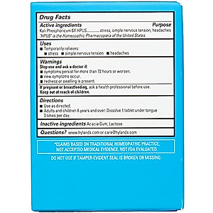 Hyland's Naturals #6 Kali Phos 6X Cell Salt Tablets, Headaches, and Simple Nervous Tension, 100 Count