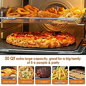 NUWAVE Bravo Air Fryer Oven, 12-in-1, 30QT XL Large Capacity Digital Countertop Convection Oven