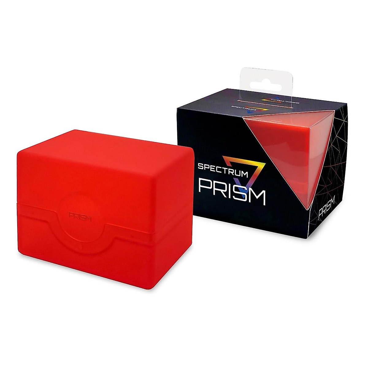 BCW Spectrum Prism Deck Case - Infra Red - 1 ct | Secure Snap Closure Card Deck Case | Fits 100 Double-Sleeved Cards | Trading Card Deck Storage Ideal for Magic the Gathering, Pokemon, and More