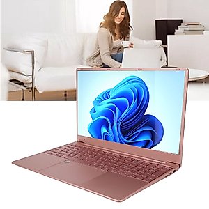PUSOKEI 15.6in Laptop for Windows 10, Intel N5095CPU 12GB RAM 128G ROM 1080P Portable Laptop, Ultra Thin Laptop with Fingerprint Numeric Keypad, 2K Resolution IPS Screen