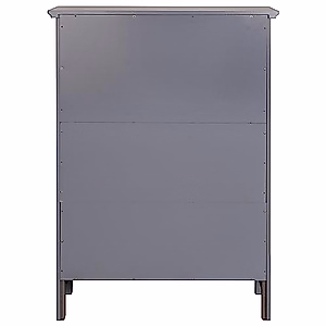 eHemco 3 Tier Bookcase with 2 Arched Supports, 40 Inches, Gray