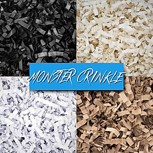MagicWater Supply Monster Jumbo Crinkle Cut Paper Shred Filler (2 LB) for Gift Wrapping & Basket Filling - Kraft