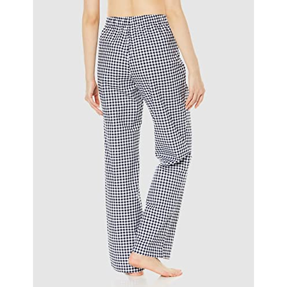 Amazon Essentials Women's Poplin Sleep Pant, Black Gingham, Medium