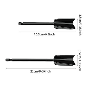 QWLWBU 6Pcs Drill Mixer Attachment,Mixer Drill Attachment Resin Mixer Paddles Epoxy Mixer Attachment for Powerful Mixing Paint Stirrer Drill Attachment for Resin, Silicone Mixing(Black)