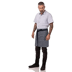 Chef Works Unisex Portland Half Bistro Apron, Indigo Blue, One Size