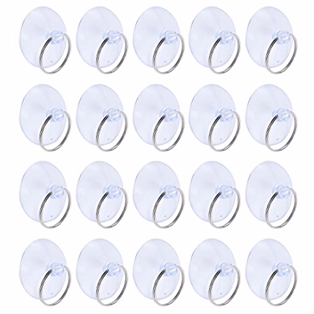 MY MIRONEY 1.38" Diameter Suction Cup with Rings Clear Suction Cup Sucker Pack of 20