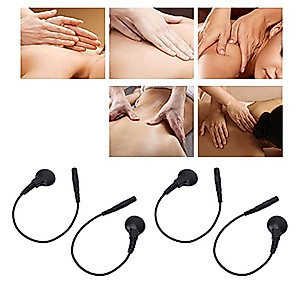 Demeras Electrode Cable, 20PCS Copper Foil Wire Improve Blood Circulationis Electrode Wires Cable for Home for TENS Machine