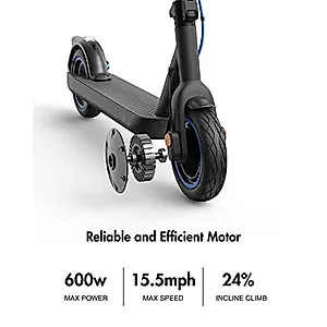 OKAI Electric Scooter for Adults - Up to 28 Miles & 15.5 MPH Commuting Electric Scooter, 300W Motor, 10" Tubeless Tires, Max Load 264 lbs Folding Electric Scooter with Dual Brakes, ES520B