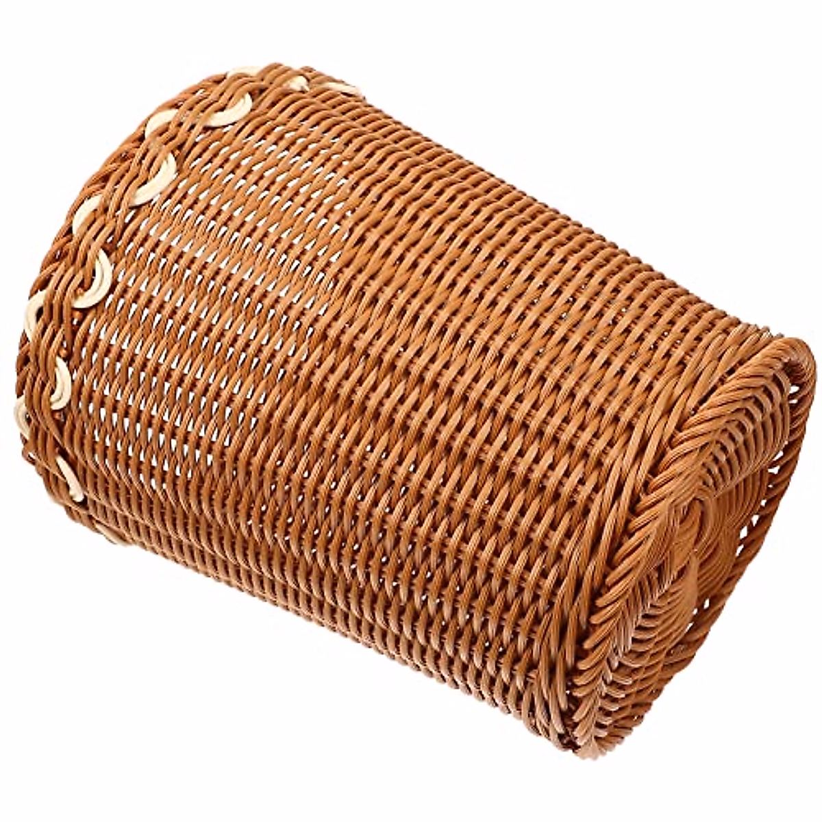 Ipetboom Seagrass Waste Basket Woven Trash Can with Lid Wicker Garbage Bin Rattan Rubbish Container Rustic Storage Basket Laundry Hamper for Kitchen Home Office