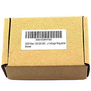 DZS Elec 12A DC-DC Step Down Buck Converter Low Ripple with Heat Sink 4.5V-30V to 0.8V-30V Vehicular Voltage Regulator